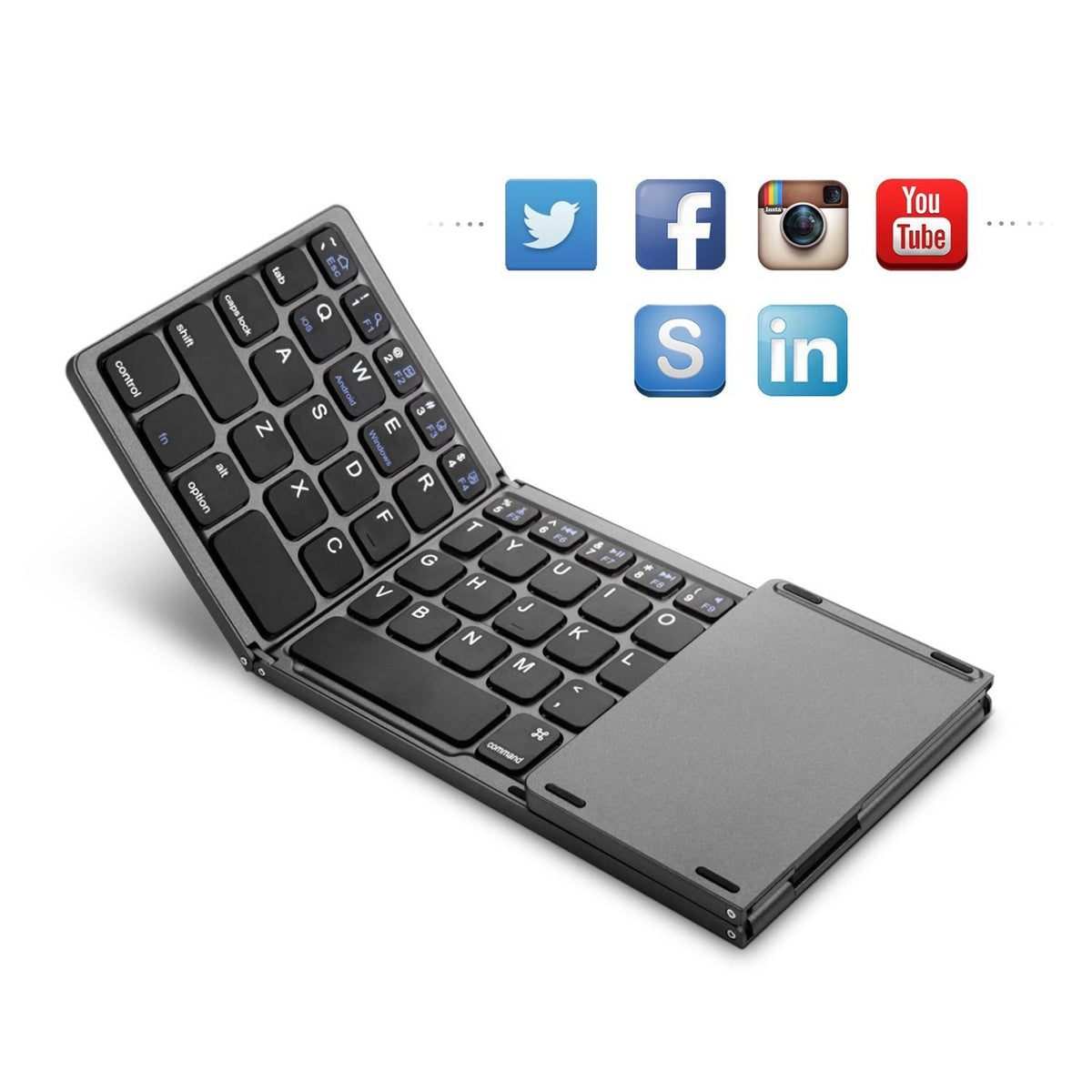 MOJO-HOME Bluetooth Wireless Folding Keyboard with Touchpad – MOJO TECH INC